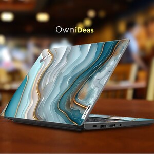 Lenovo Laptop Sticker Blue Art Design Personalized Customizable Gift ...