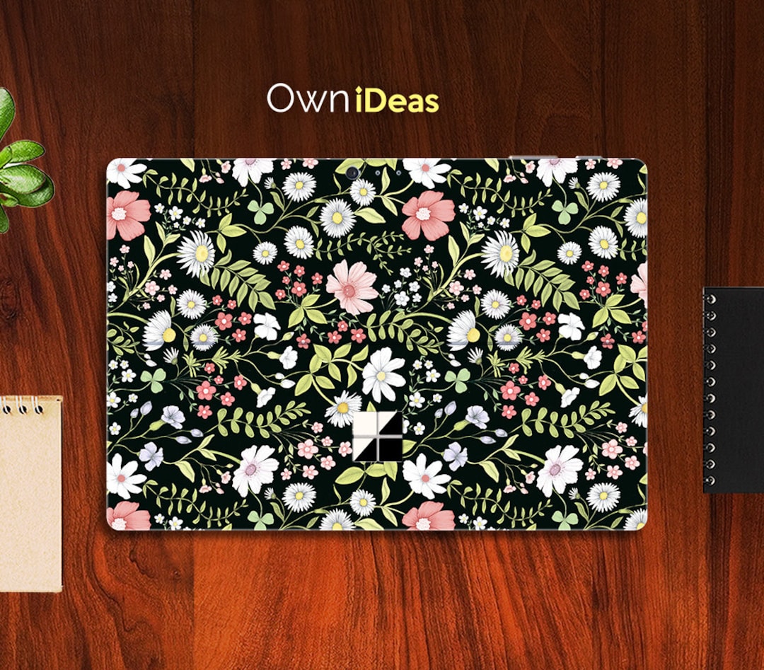 Microsoft Surface Pro Keyboard Skin, Floral Design Personalized Gift ...