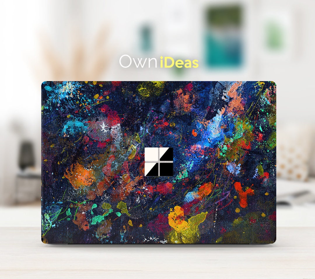 Microsoft Surface Laptop Skin Black Oil Painting Customizable ...