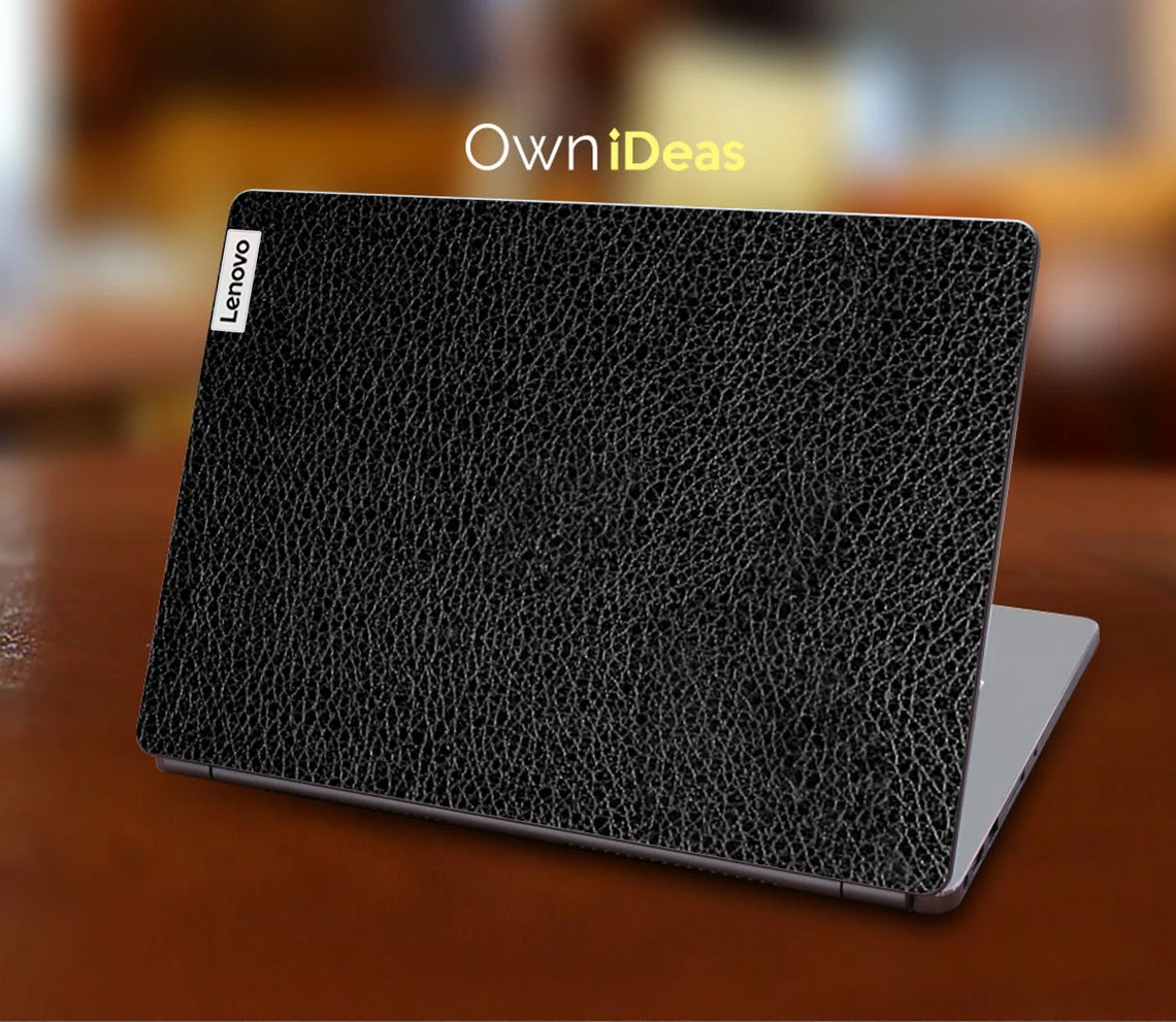 Lenovo Laptop Sticker Leather Black Color Personalized Customizable ...