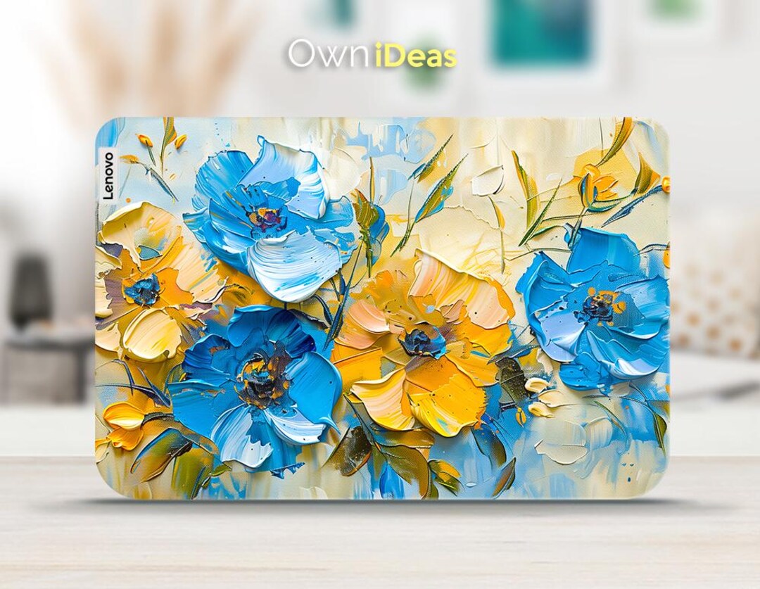 Lenovo Laptop Skin Oil Painting Flower Design Personalized Customizable ...