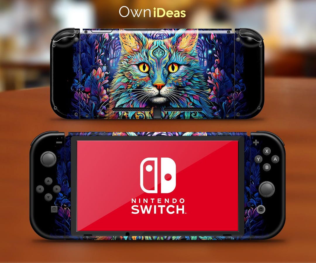 Custom Nintendo Switch Skins Unique Cat Design Personalized Gift Switch ...
