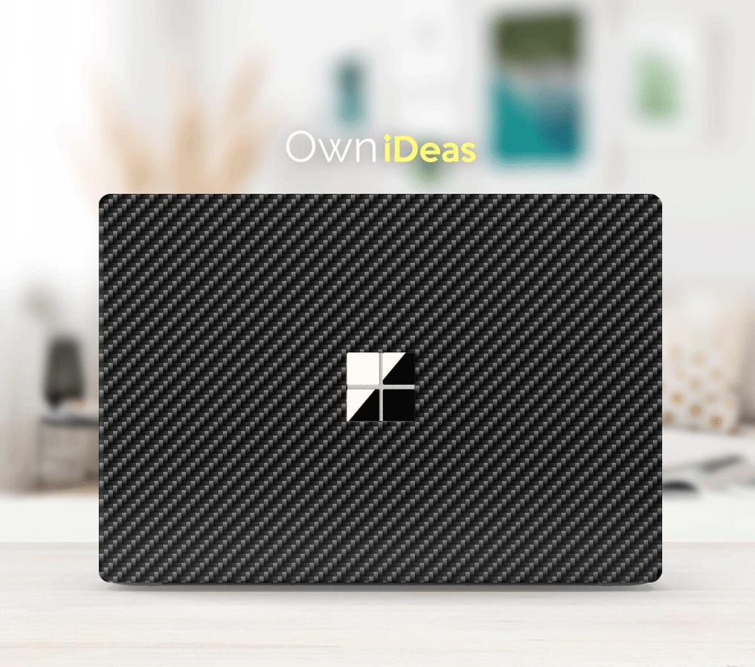 Surface Laptop Sticker Fiber Black Personalized Gift Vinyl Sticker for ...