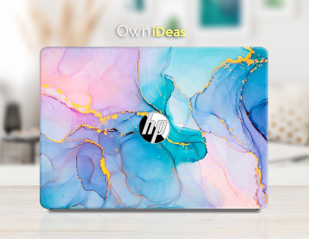 Hp Notebook Skin 2-in-1 Laptop Colorful Marble Design Personalized Gift ...
