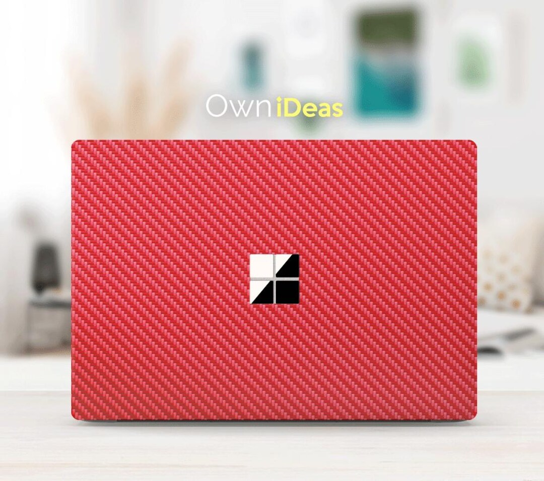 Surface Book 2 Laptop Skin Fiber Red Design Personalized Gift Fits ...