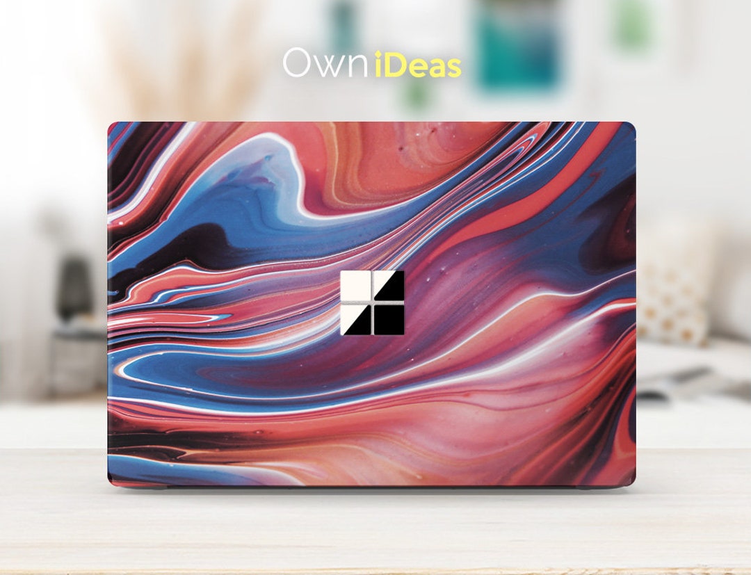 Customizable Abstract Texture Laptop Sticker, Unique Design, Fits ...
