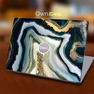 Dell Inspiron Skin, Black Marble Style Personalized Customizable Gift ...