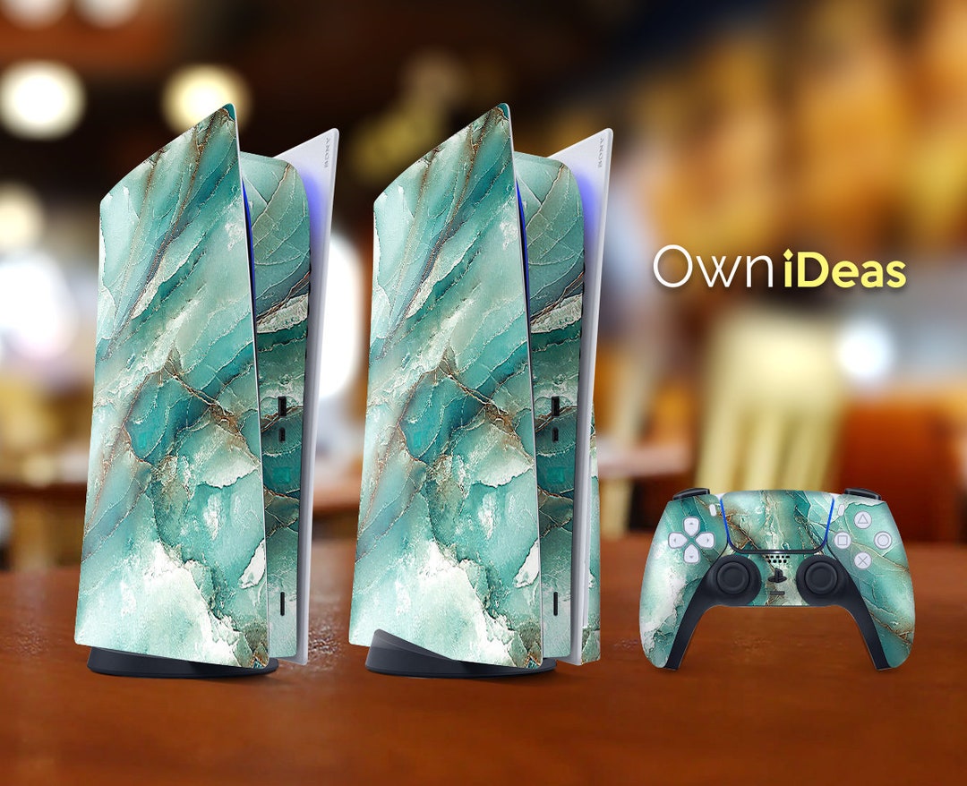 Ps5 Skins, Blue Marble Texture Design Customizable Personalized Gift ...