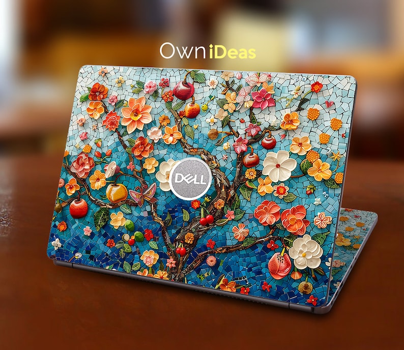 Dell Laptop Protective Skin Beautiful Small Flower Design Custom ...