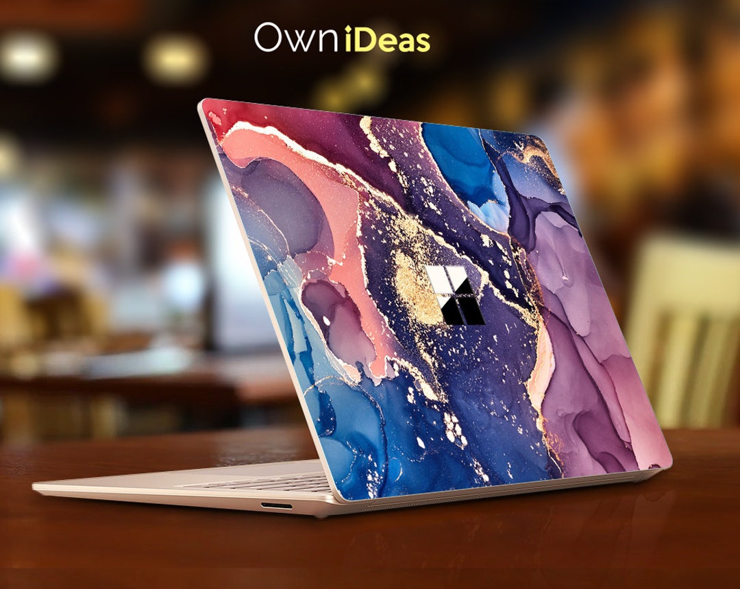 Surface Book Skin, Colored Marble Texture Customizable Personalized ...