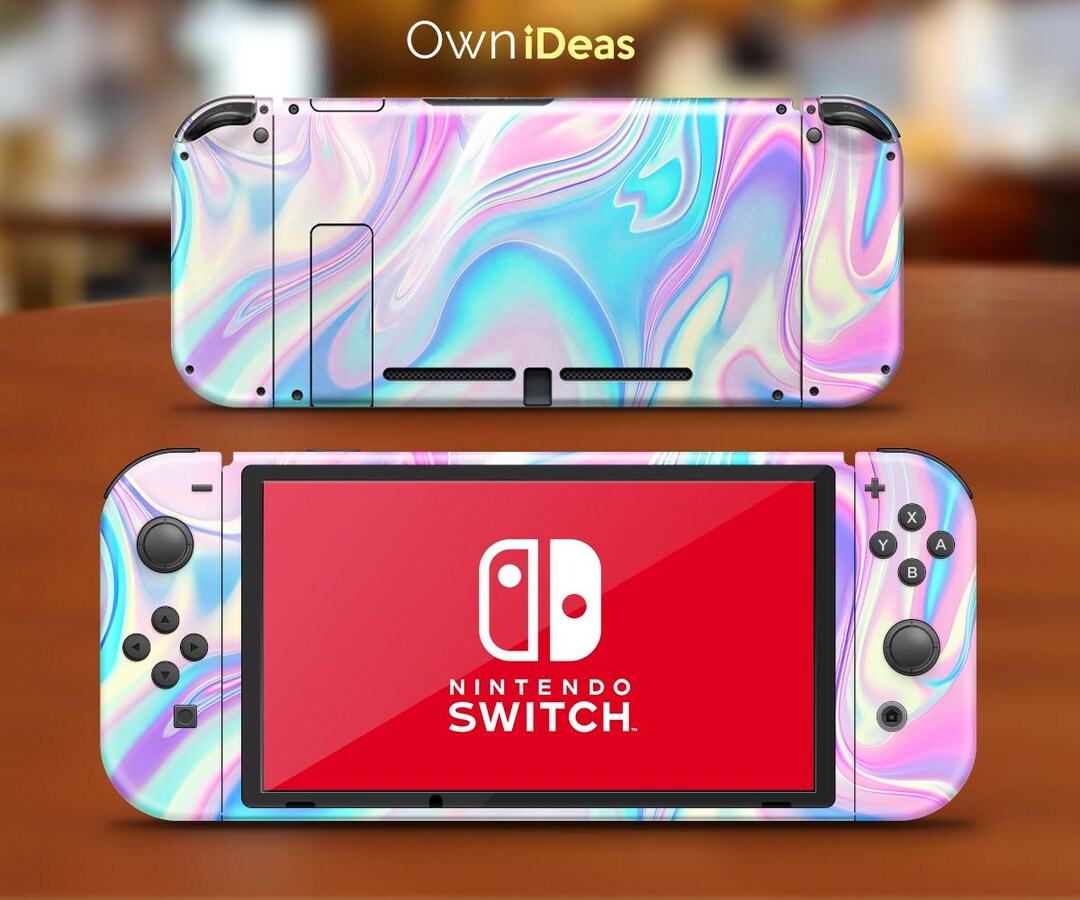 Nintendo Switch OLED Sticker Colorful Wave Design Personalized Gift for ...