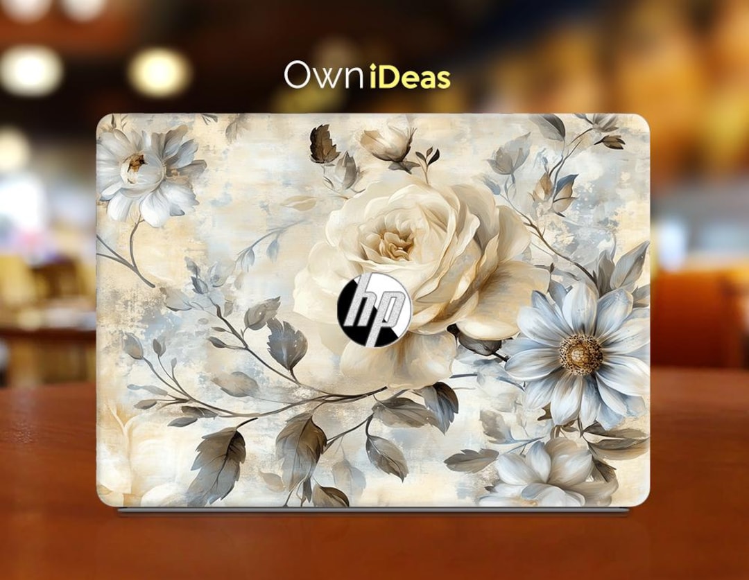 Hp Laptop Decal Flower Pattern Personalized Gift for Best Friend for ...