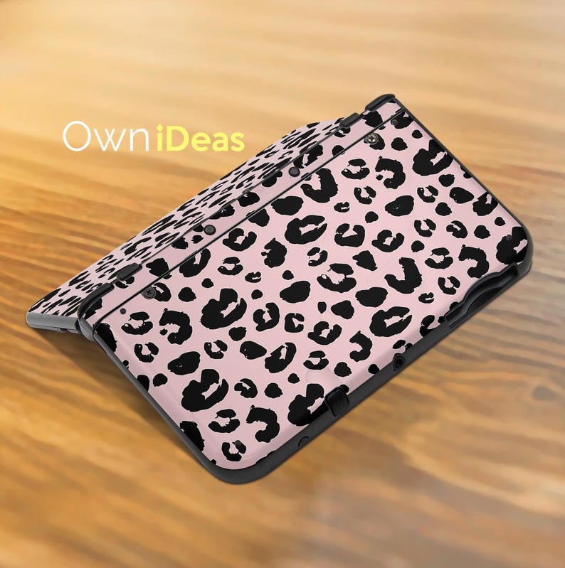Custom Skin for Nintendo New 3ds Xl With Transparent Shell Pink Leopard ...