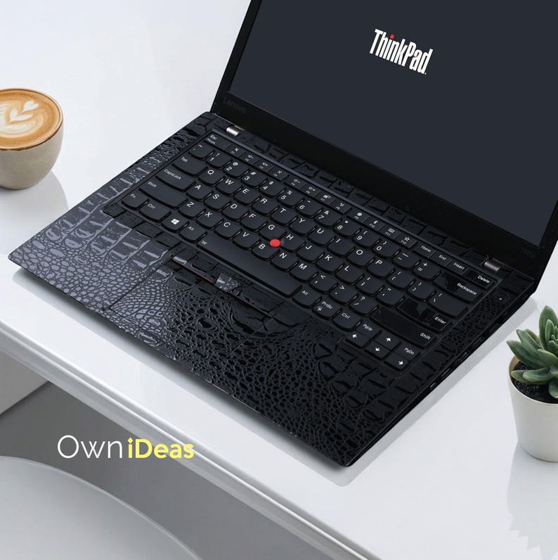 Lenovo Laptop Skin Crocodile Black Texture Thinkpad Yoga Ideapad Custom ...