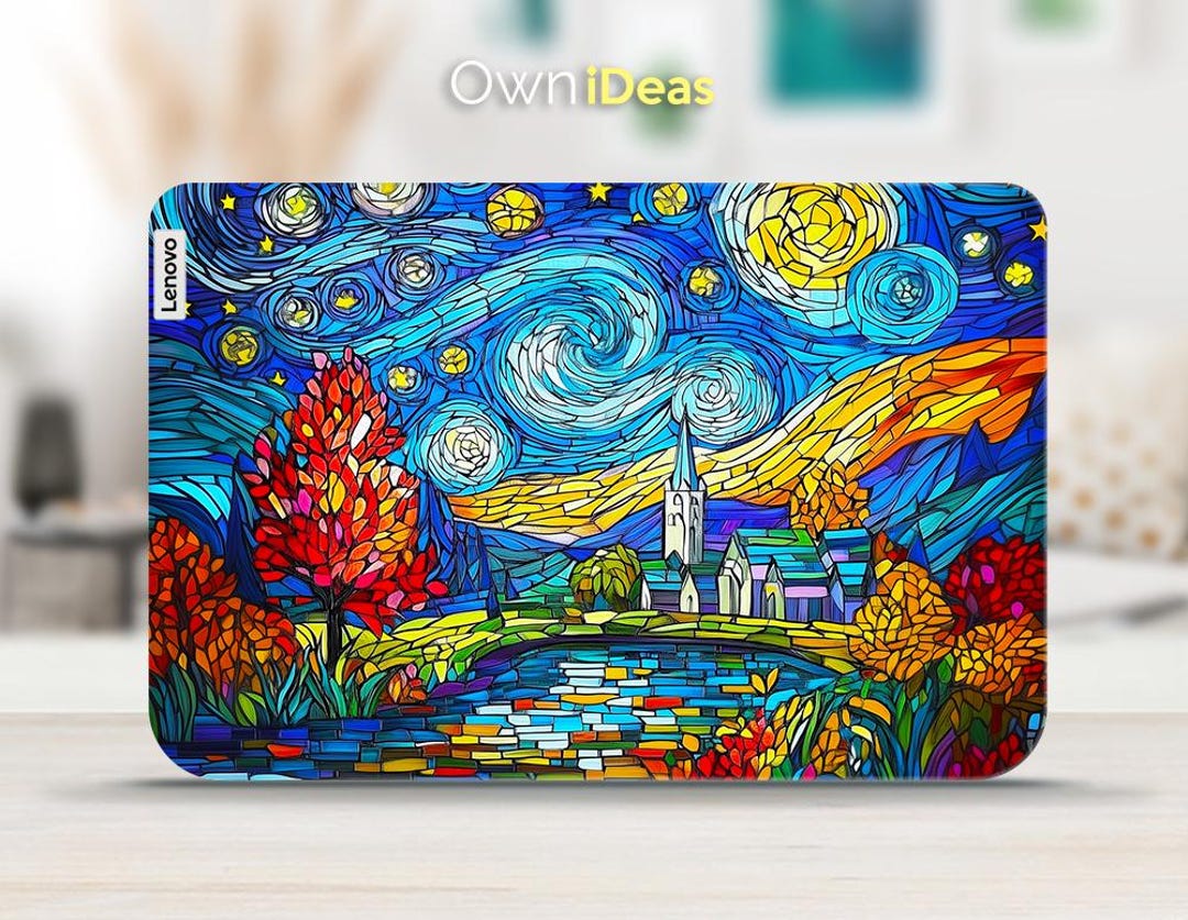 Lenovo Laptop Skin Color Oil Painting Unique Design Personalized Gift ...