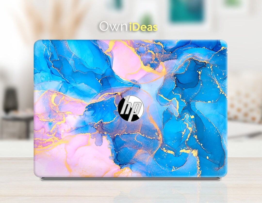 Hp Laptop Skin Pink Blue Marble Personalized Gift, Fits HP Spectre ...