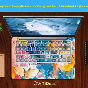 Lenovo Laptop Skin Vinyl Sticker Colorful Design Custom Decal ...