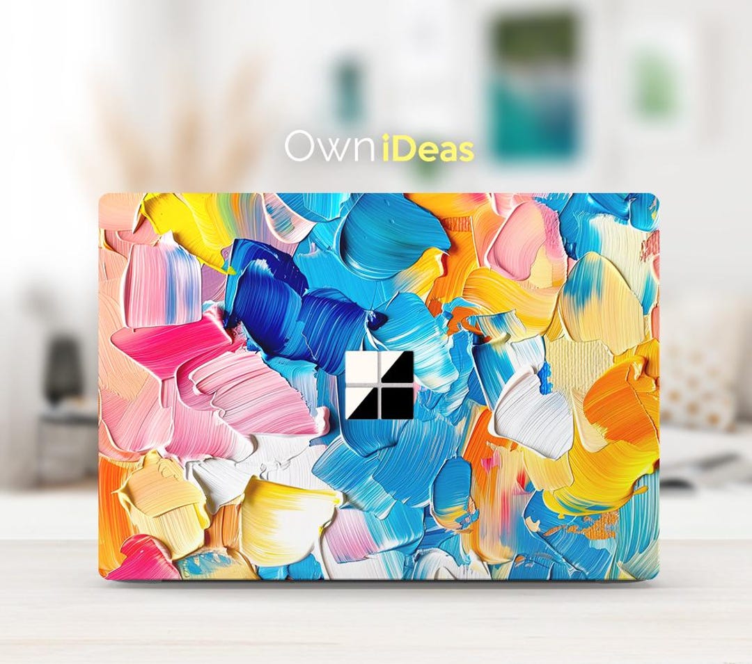 Surface Laptop 7 Laptop Decal Colorful Oil Painting Design Customizable ...