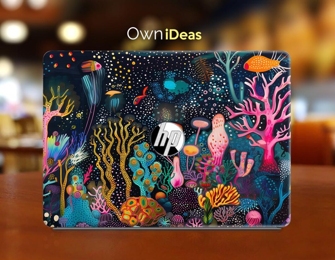 Hp Laptop Sticker Abstract Underwater Plant Design Personalized Gift ...