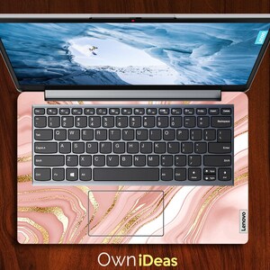 Lenovo Thinkpad Skin, Pink Marble Design Personalized Customizable Gift ...
