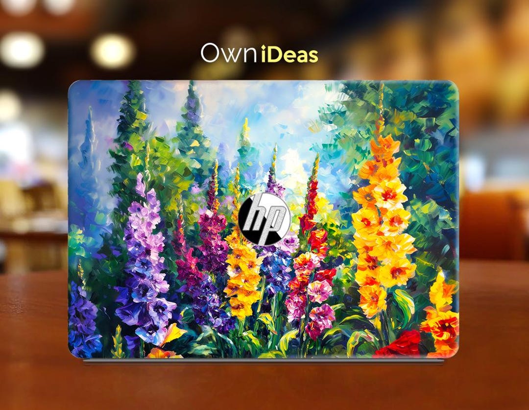 HP Laptop Protective Film Colorful Oil Painting Flower Design ...
