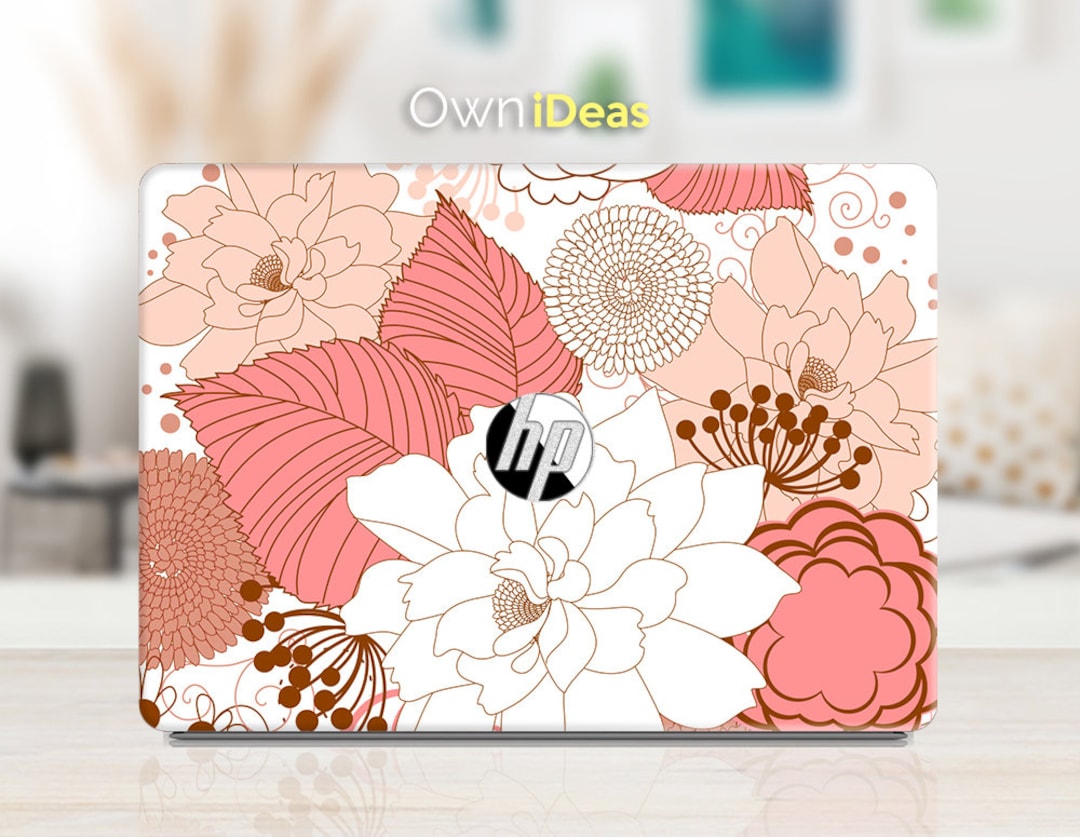 Hp White Rose Laptop Skin Unique Flower Design Cute Decal Distinctive ...