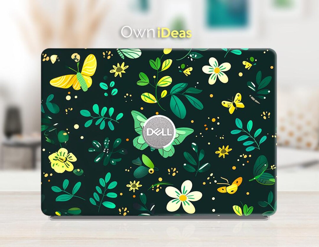 Dell Laptop Sticker Green Butterfly Design Personalized Customizable ...