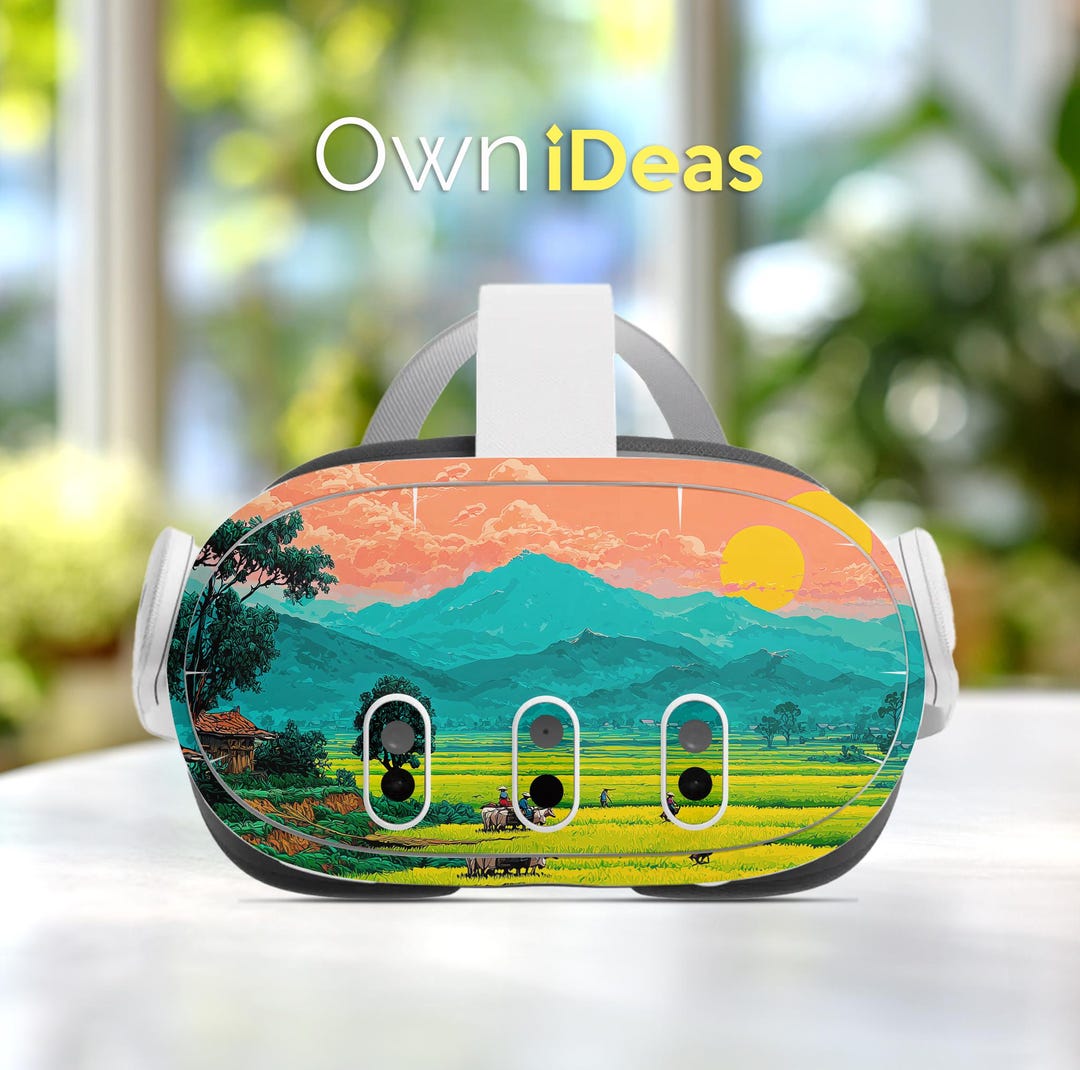 Oculus Quest 3 VR Skin Decal Green Scenery Design Family Gift for Meta ...