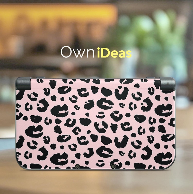 Custom Skin for Nintendo New 3ds Xl With Transparent Shell Pink Leopard ...