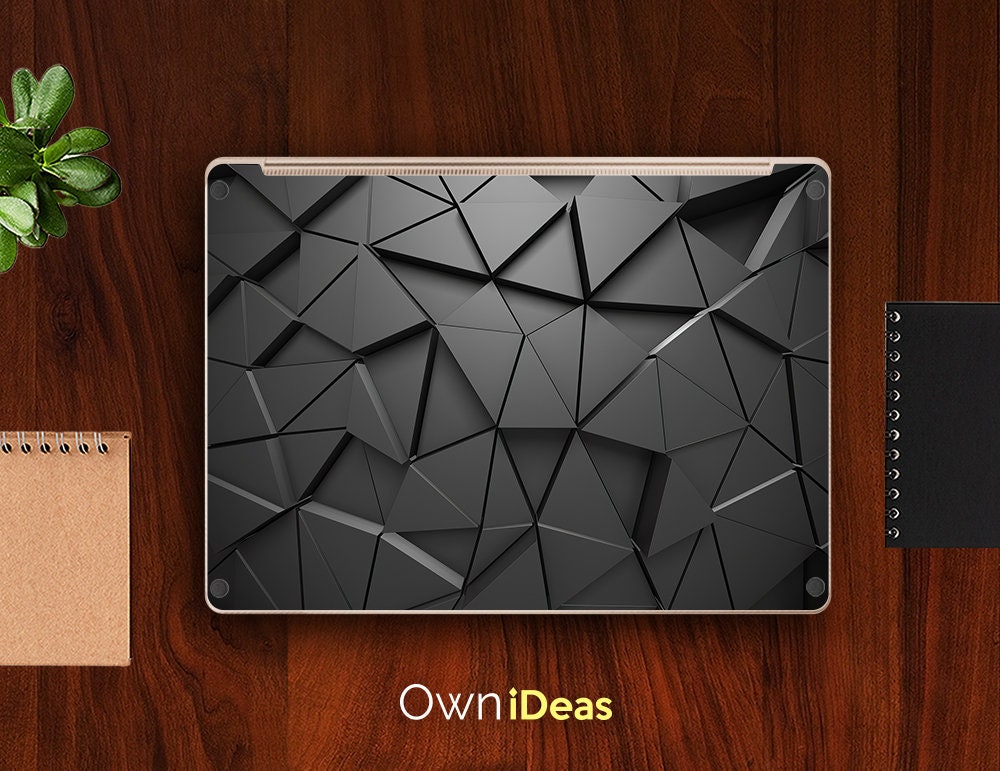 Surface Laptop 3 15" Sticker Black Texture Design Customizable ...