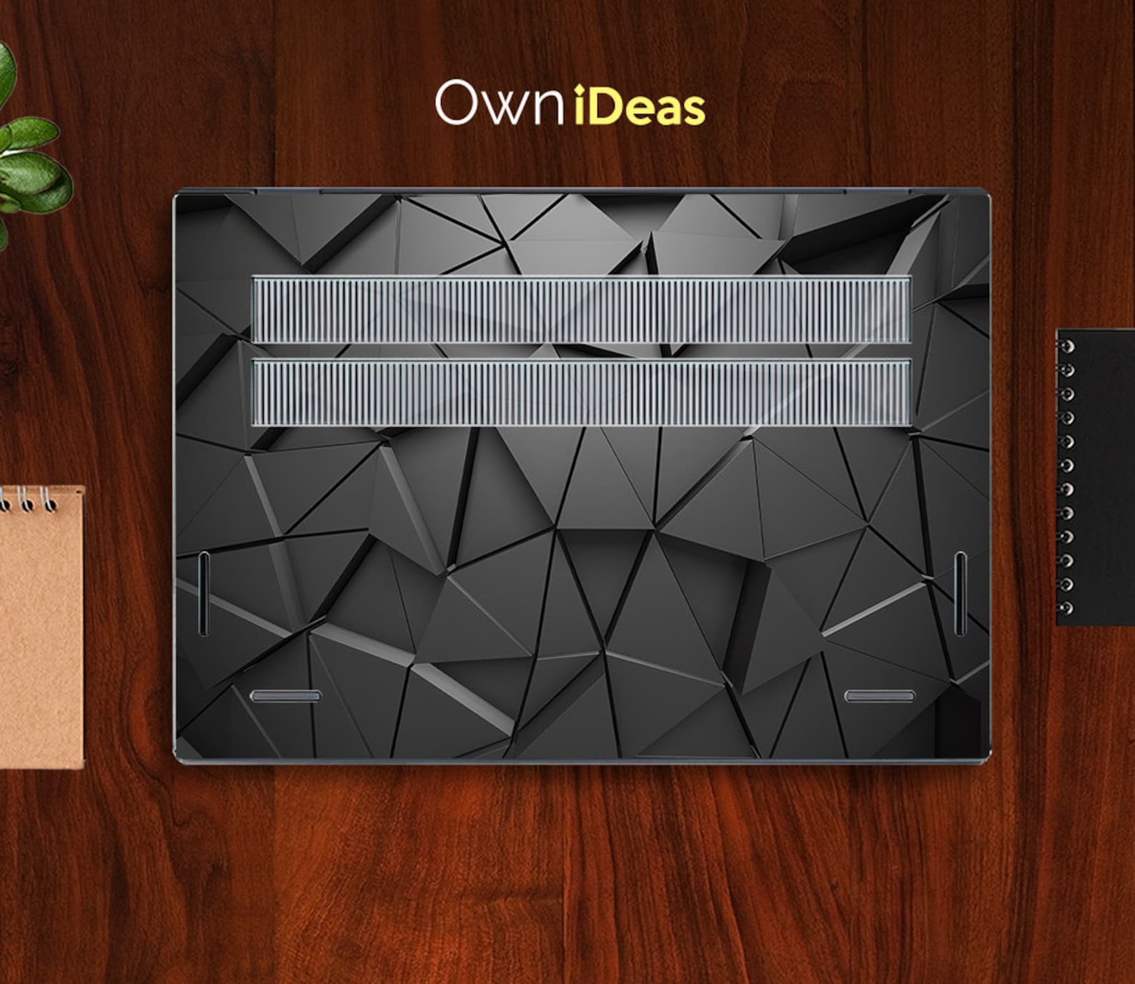 Hp Envy Skin, Black Cool Geometry Texture Personalized Gift for Him ...