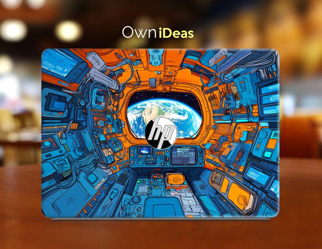 Hp Laptop Protective Sticker Spaceship Pattern Personalized Gift Vinyl ...