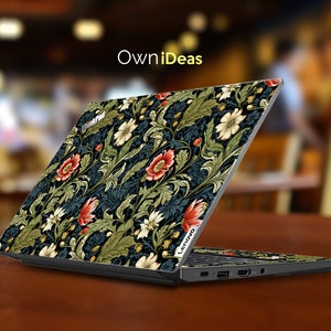 Lenovo Yoga Skin Convertible Laptop Green Aesthetic Flowers ...