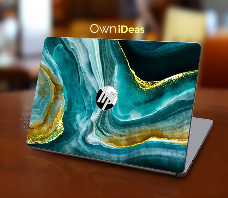 Hp Laptop Skin 15 Inch Green Marble Texture Personalized - Etsy