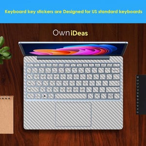 Surface Pro Laptop Solid Color Sticker Fiber Silver Personalized Gift ...