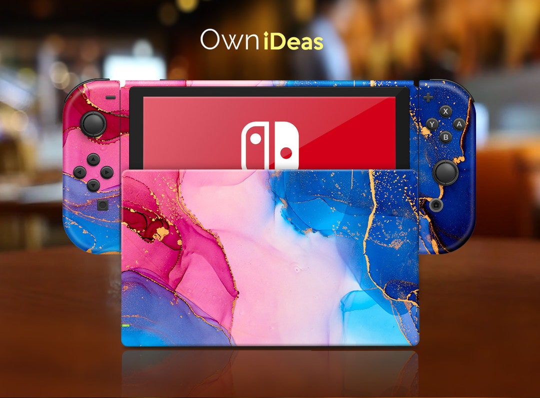 Nintendo Switch Skin Colorful Watercolor Pattern Design Personalized ...
