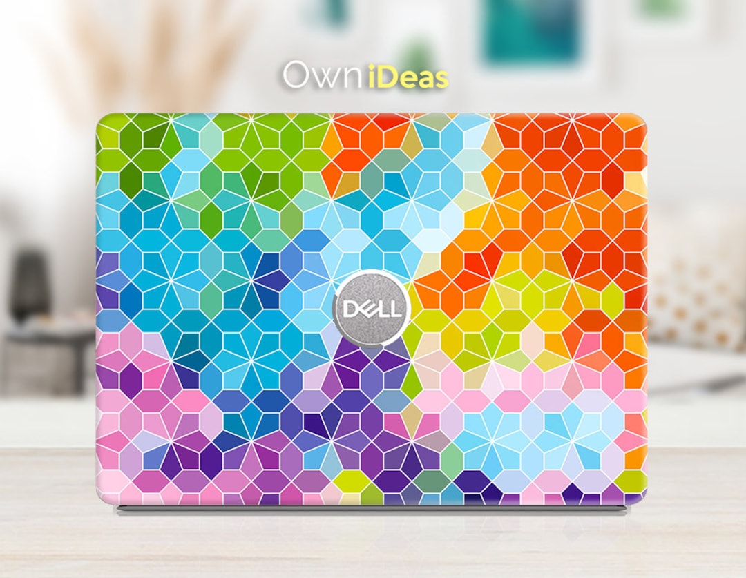 Dell Xps 15 Skin, Colorful Geometric Personalized Customizable Gift ...