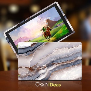 Nintendo Vinyl Sticker Marble Texture Design Personalized Gifts Switch ...