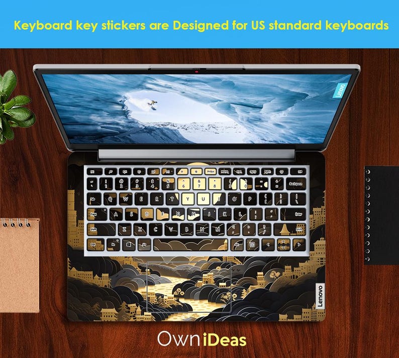 Lenovo Laptop Decal Round Moon Design Personalized Customizable Gift ...