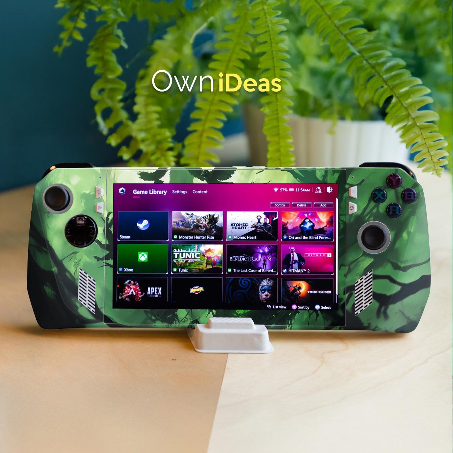 Asus Rog Ally X Vinyl Skin Set With Clear Case Green Zombie Design ...