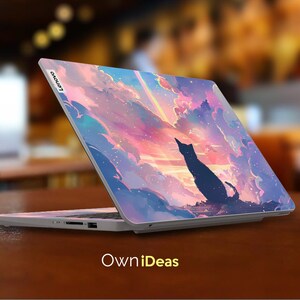 Lenovo Laptop Decal Aesthetic Cat Design Personalized Gift Vinyl ...