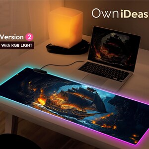 Cool Desk Mat Corsair Design Custom Office Accessories Pad Large RGB ...