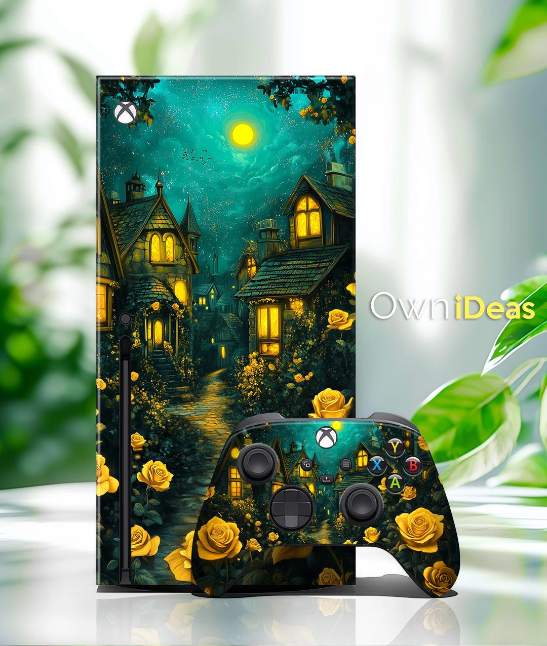 Xbox X Accessories Yellow Rose Design Vinyl Sticker for Xbox Series X ...