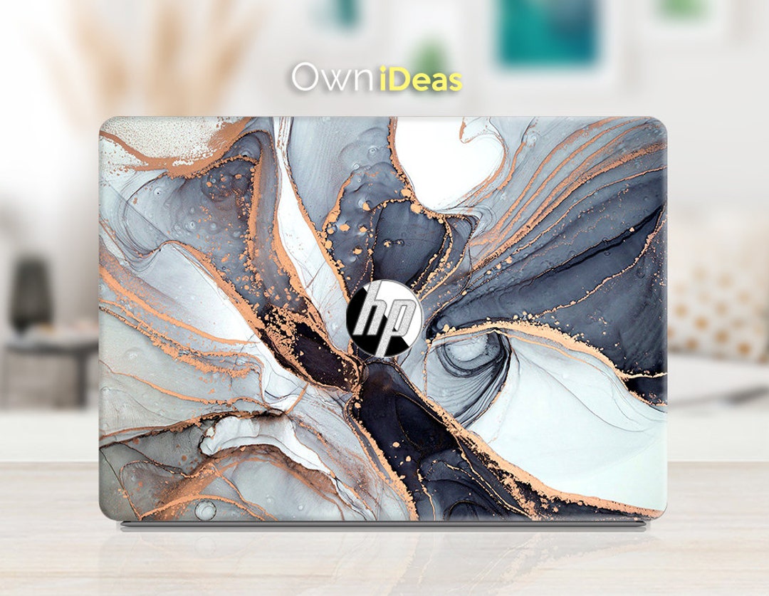 Hp Notebook Skin, Blue Marble Texture, Personalized Gift, Fits HP ...