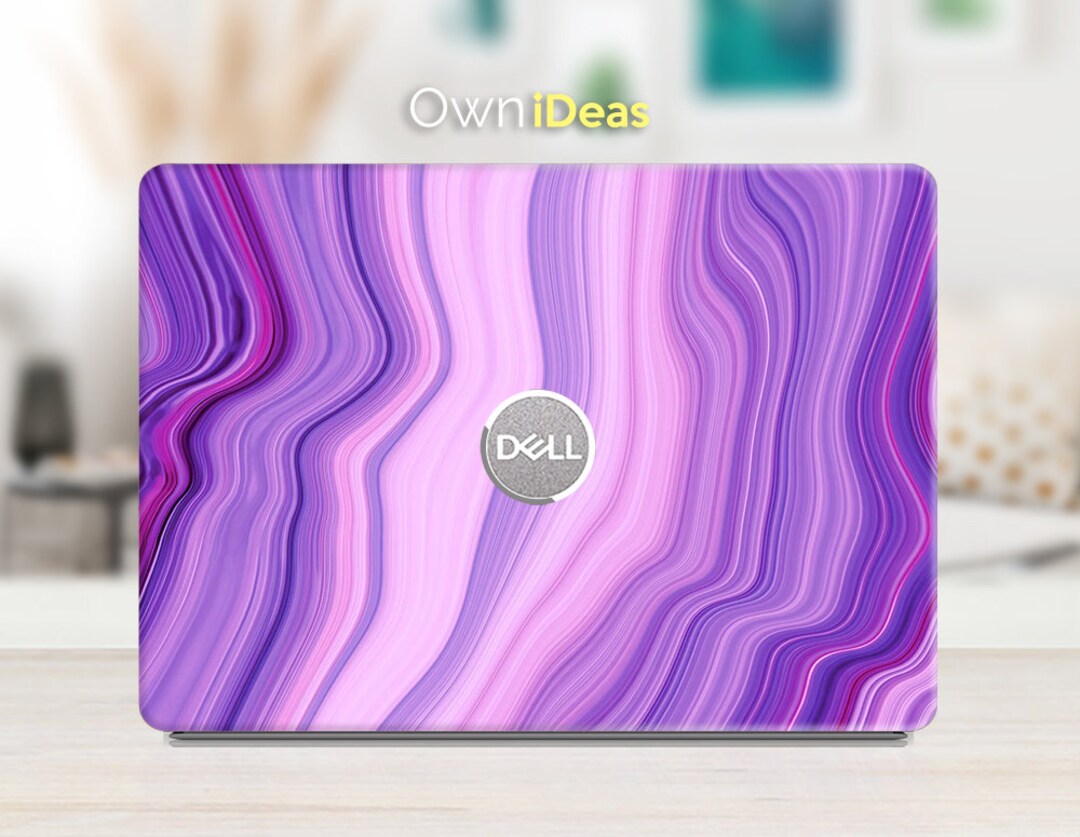 Dell Inspiron Laptop Skin Decal Purple Curve Design Personalized ...