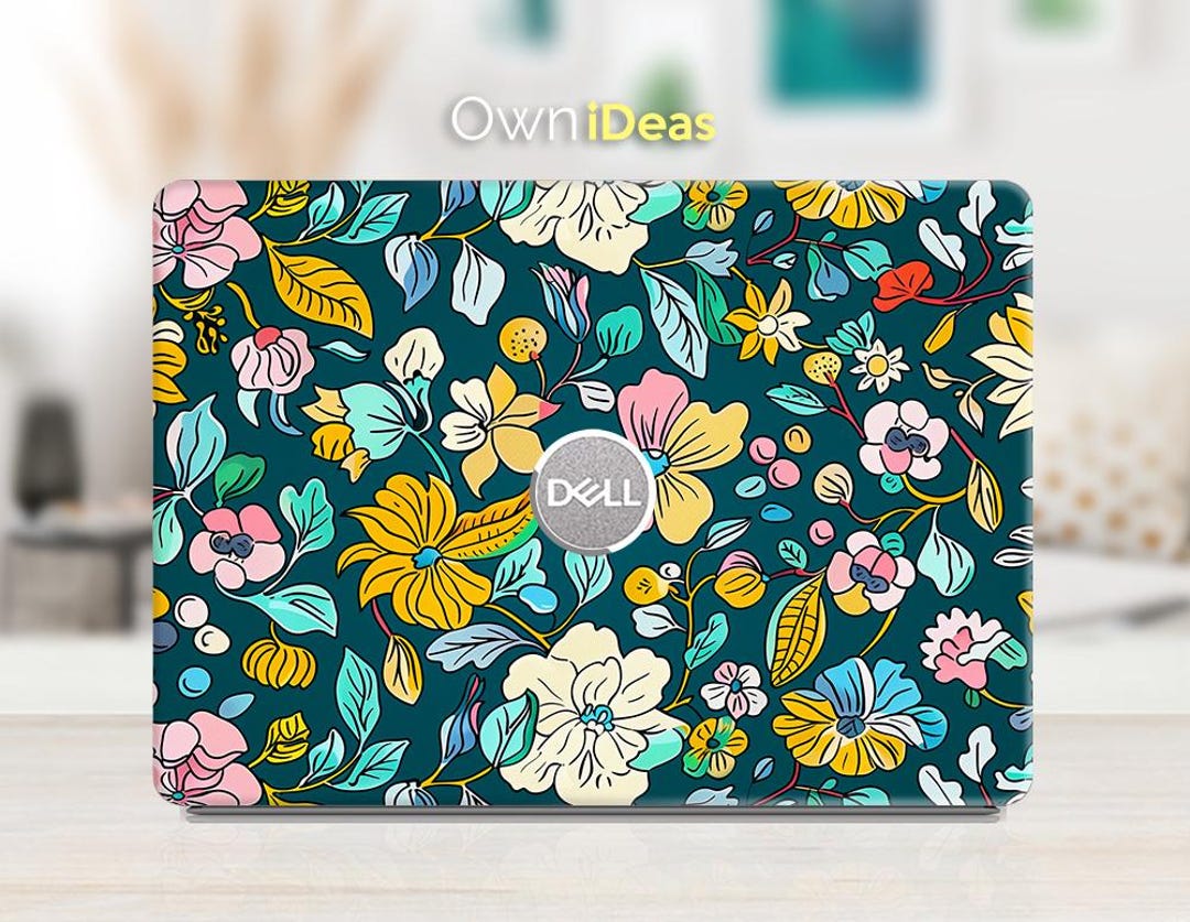 Dell Laptop Decal Colorful Abstract Flower Design Personalized Gift ...