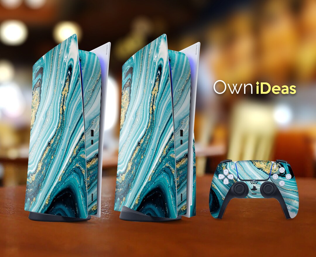 Custom Ps5 Skins, Blue Marble Design, Customizable Personalized Gift ...