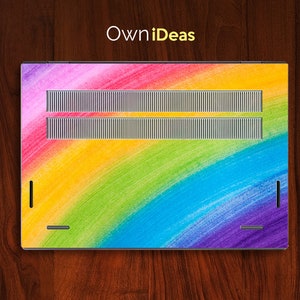 Dell Laptop Skin, Rainbow Painting, Personalized Customizable Gift ...