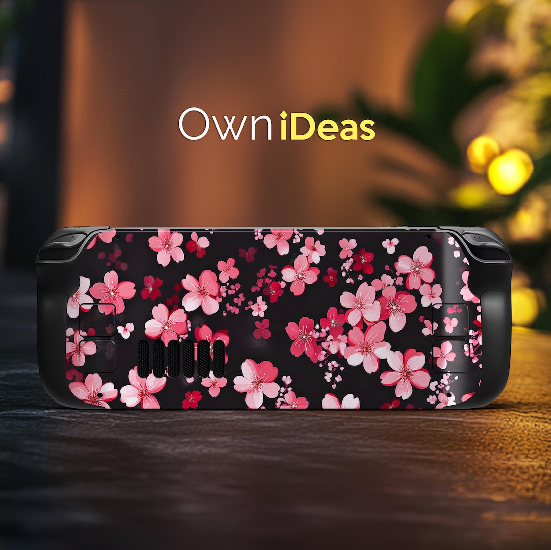 Custom Steam Deck Oled Pink Flower Design Vinyl Sticker for Friends for ...