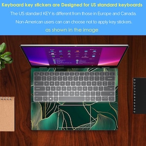 HP Laptop Sticker Green Leaf Design Personalized Gift Vinyl Sticker for ...